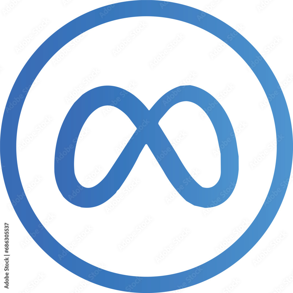 Meta icon logo vector. Social media technology company. Logotype app ...