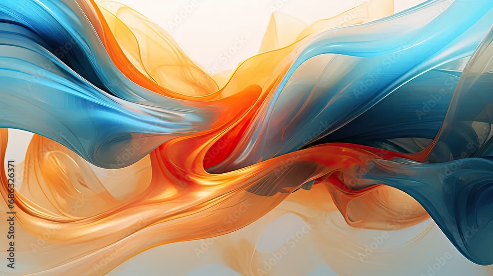Visuals depicting fluid abstract art forms with smooth transitions and ...