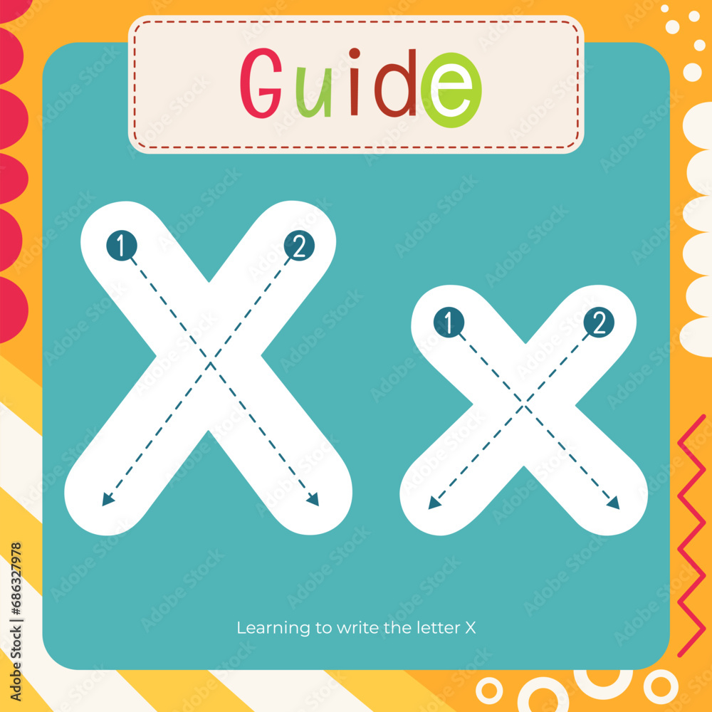 Letter Tracing Flash Card for kids. Guide – learning to write letter X ... Letter Tracing Flash Card for kids. Guide – learning to write letter X ...