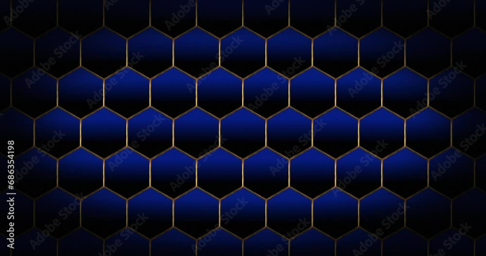 Abstract luxury hexagon honeycomb grid gradient navy blue color ...