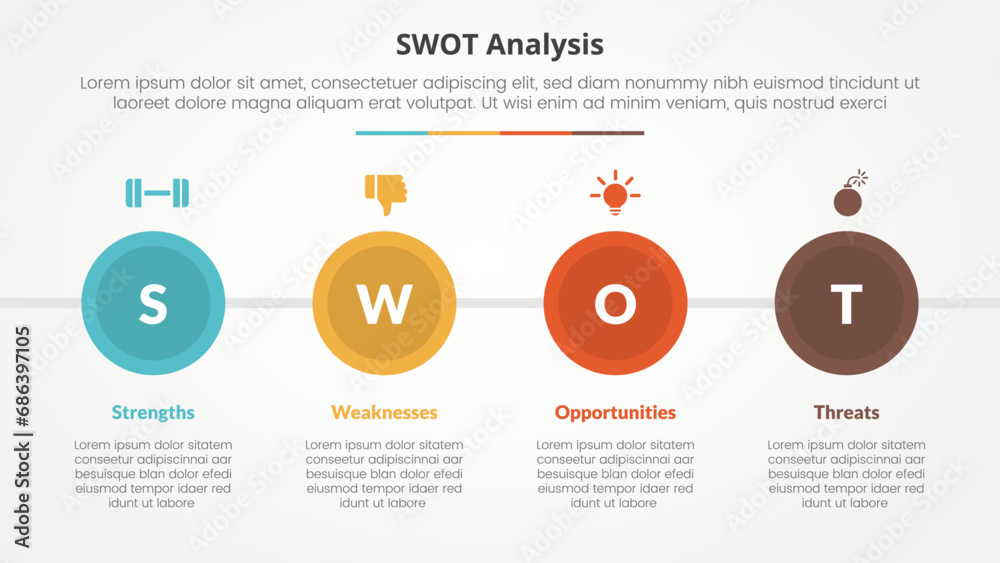 swot business framework strategic template infographic concept for ...