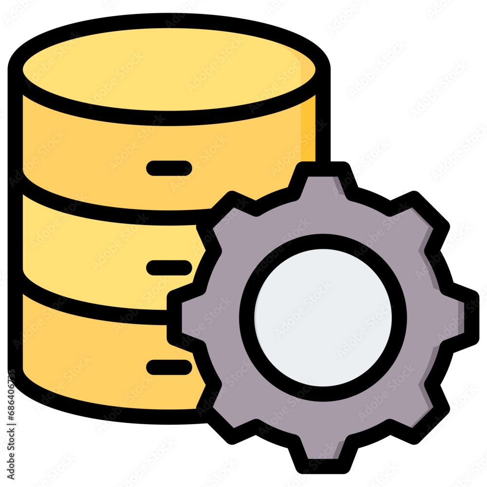 Cache Outline Color Icon Stock Vector | Adobe Stock