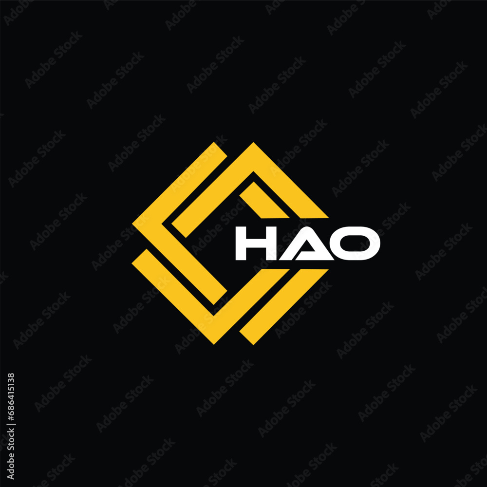 HAO letter design for logo and icon.HAO typography for technology ...