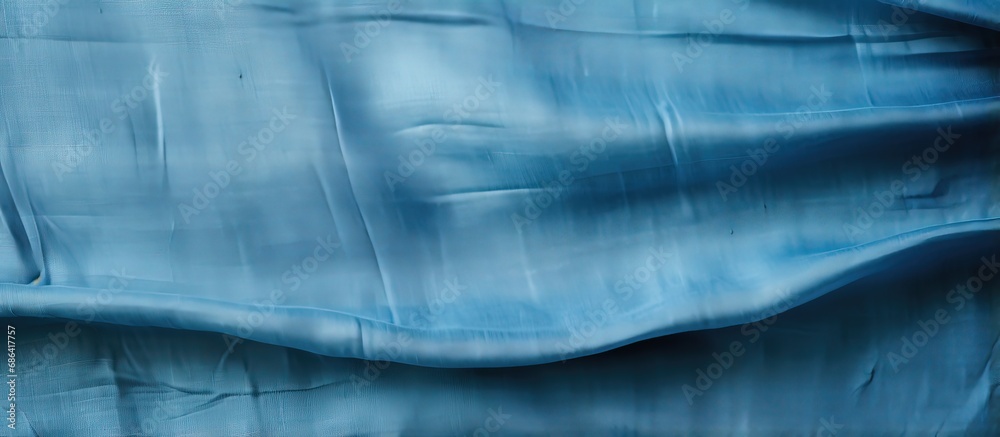 Blue fabric texture in a natural hue serves as a background Stock Photo ...