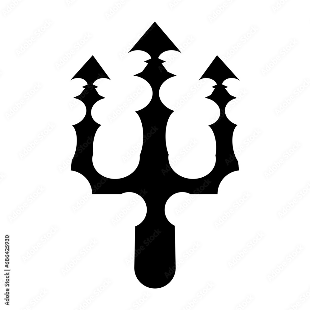 Simple vintage poseion trident spear template Logo design. Stock Vector ...