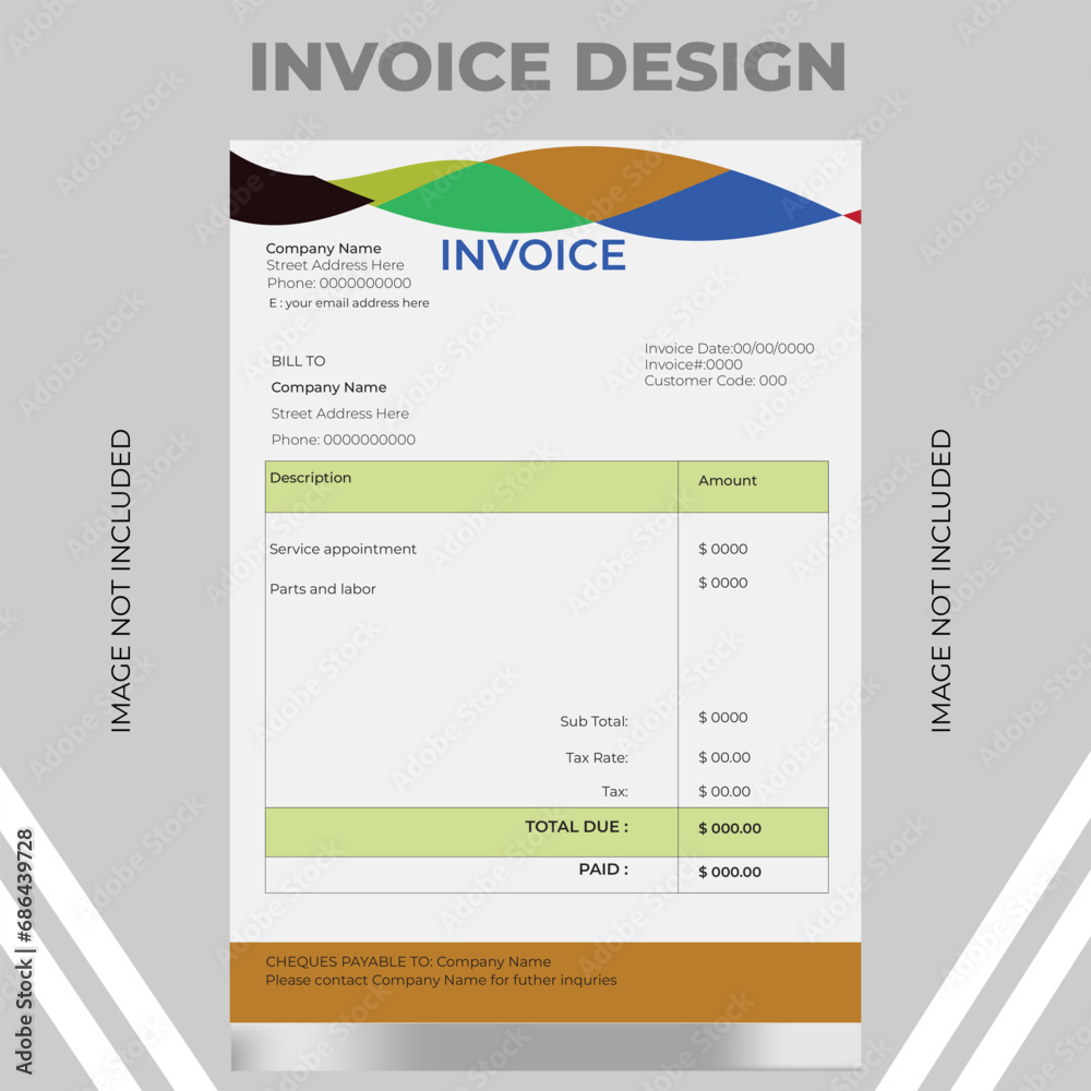 Creative Business Invoice Template, Corporate Invoice Design Template ...