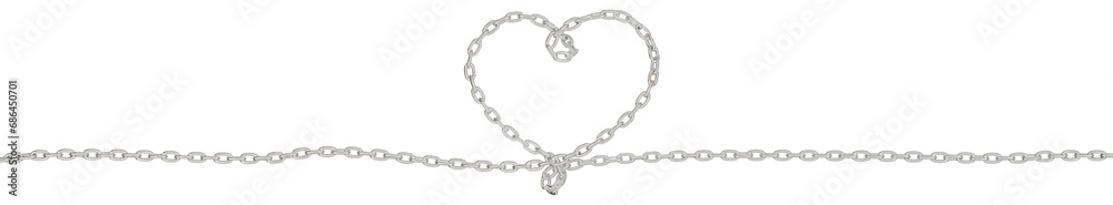 Experience the elegance of a heart shape formed by interweaving silver ...