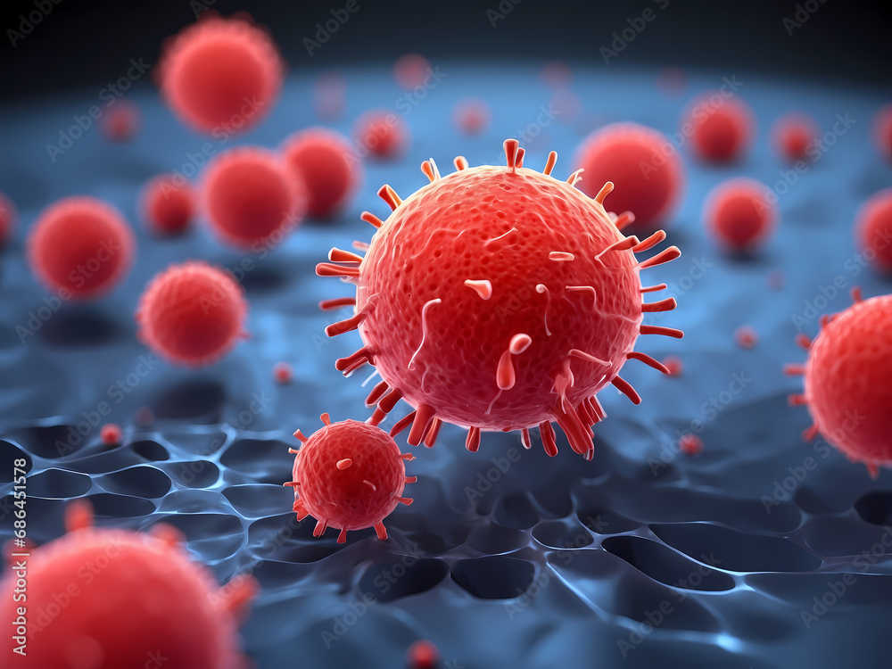 Cell disintegration and atom aggregation concept. Division explosion ...