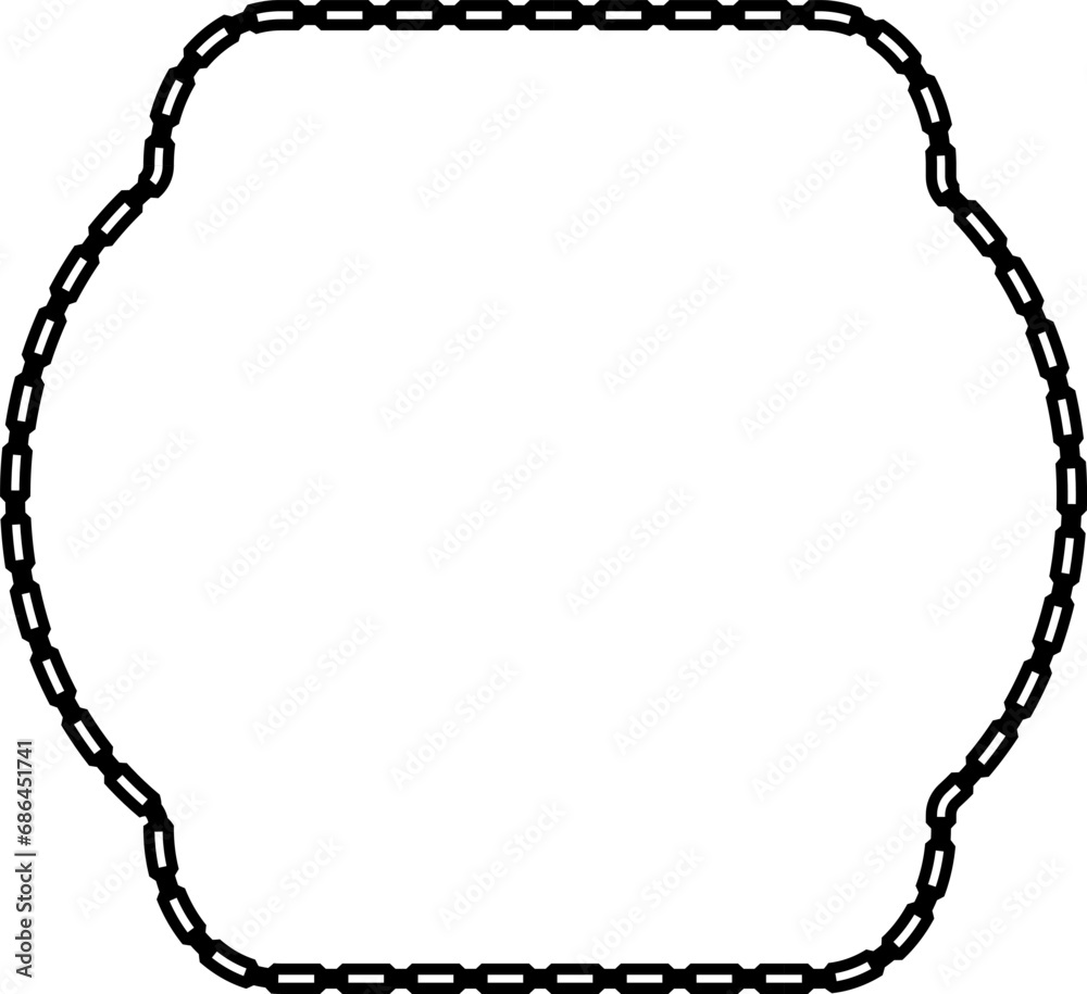 Square shape Chain round frame Chain let design texture decorative ...