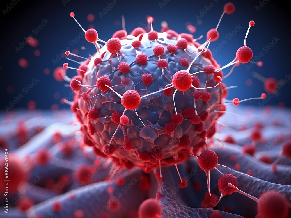 Cell disintegration and atom aggregation concept. Division explosion ...