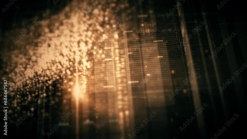 Immersive data matrix simulation UI with cutting-edge digital ...