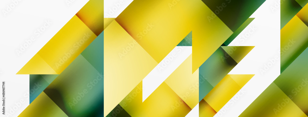Captivating vector abstraction. Triangles interlock in mesmerizing ...
