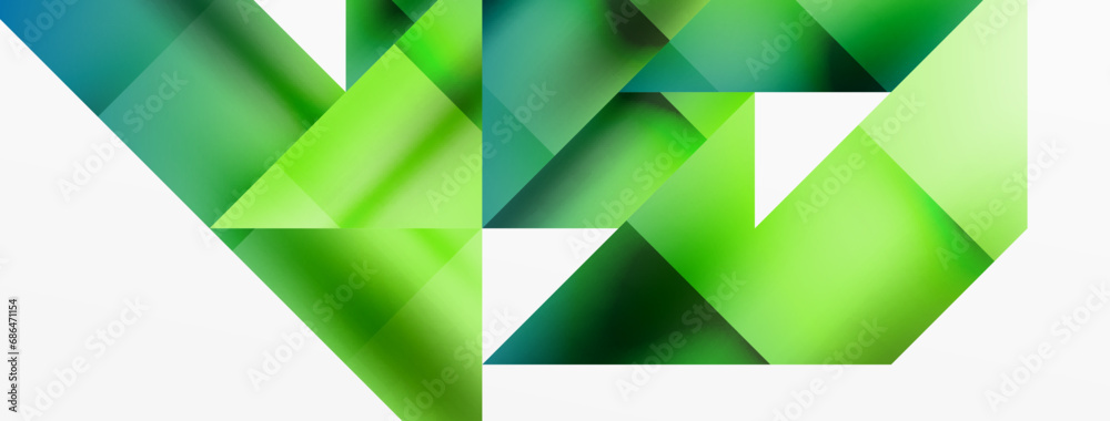 Captivating vector abstraction. Triangles interlock in mesmerizing ...