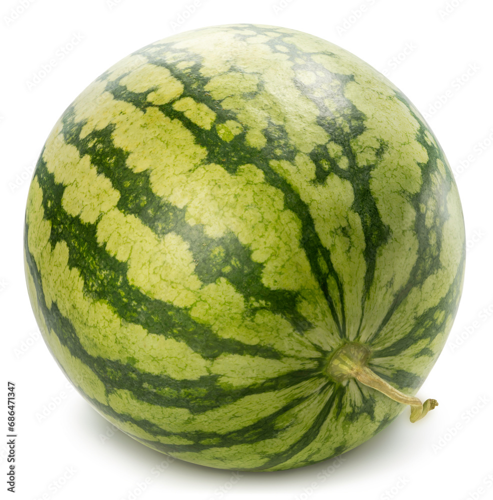 Fresh Watermelon isolated on white background, Giant Seedless ...