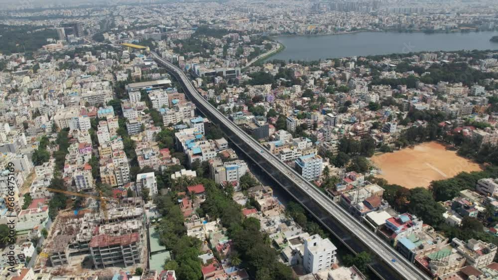 Aerial view of Bengaluru (also called Bangalore) is the capital of ...