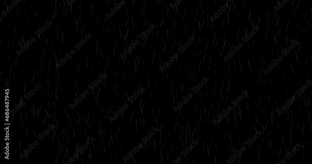 Cinematic Realistic rainfall animation overlay background. Heavy rain ...