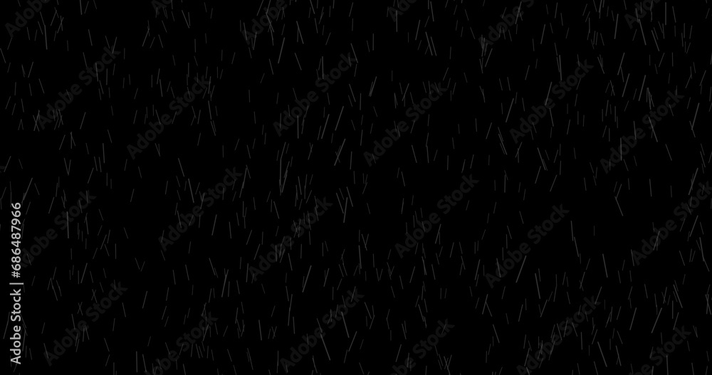 Cinematic Realistic rainfall animation overlay background. Heavy rain ...