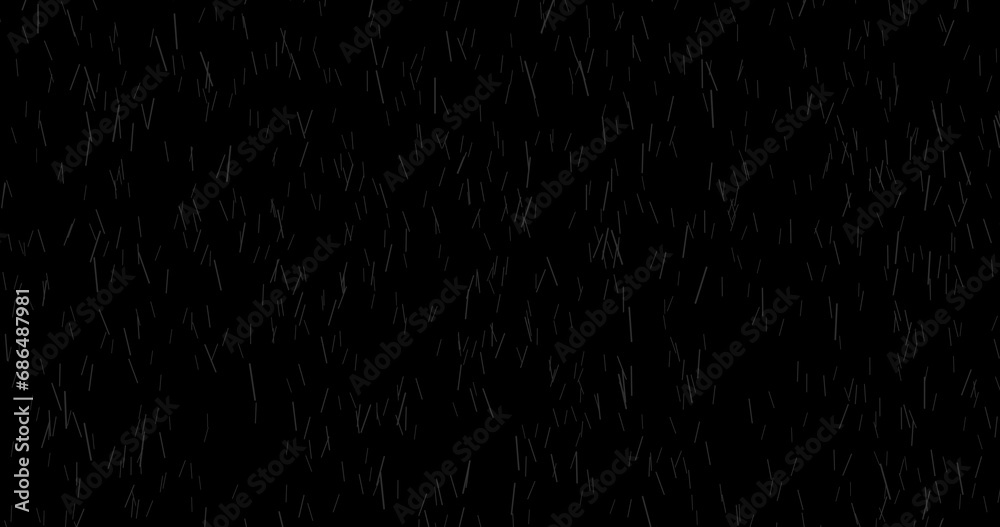 Cinematic Realistic rainfall animation overlay background. Heavy rain ...