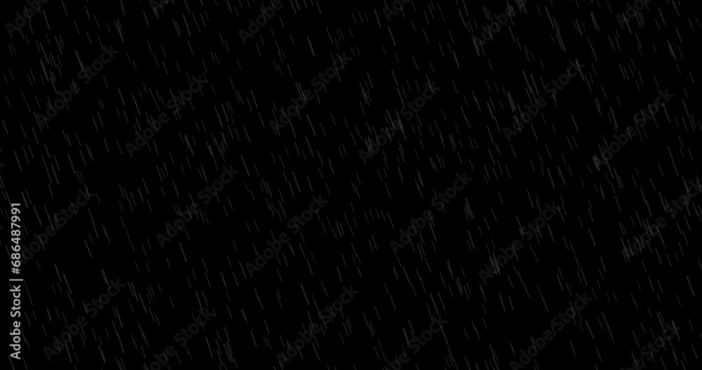 Cinematic Realistic rainfall animation overlay background. Heavy rain ...