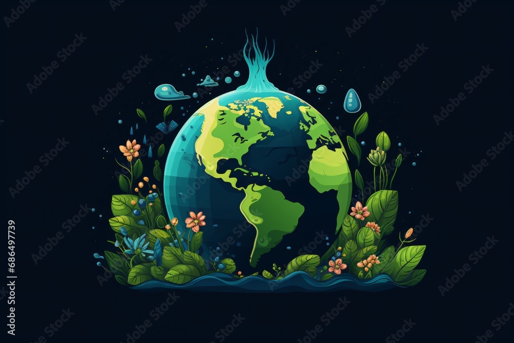Poster design for protecting earth and nature conservation Stock ...