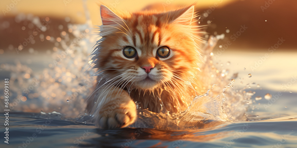 Cat Water White Background,Cute cat wallpaper and background,Humorous ...