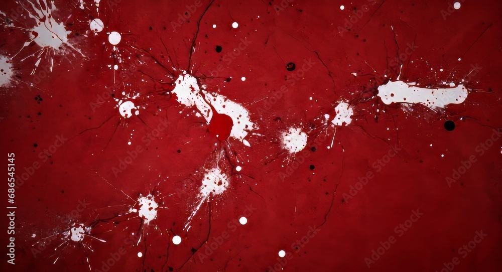 Artistic Red Blood Splattered On White Canvas Wallpaper Stock ...