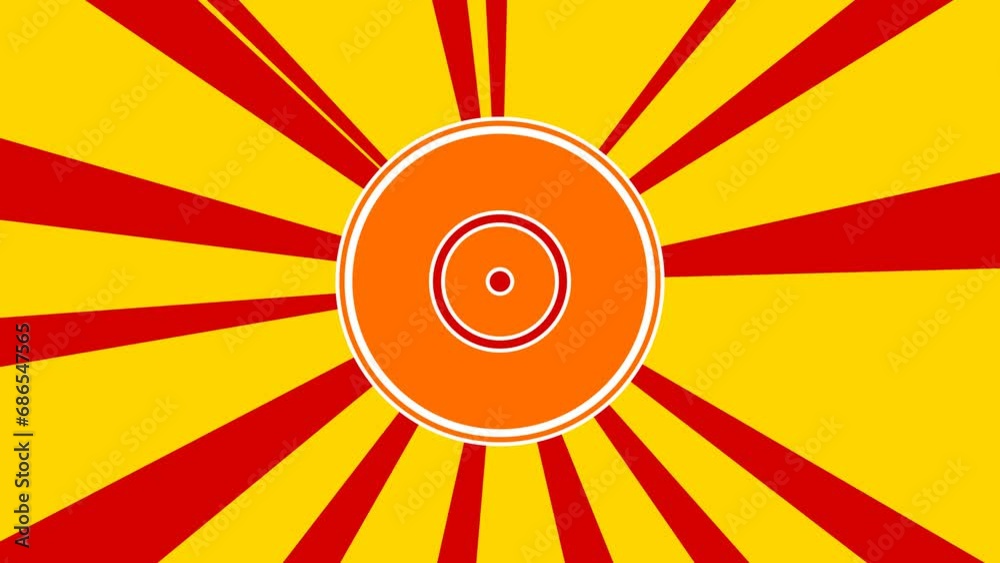 Gramophone record symbol on the background of animation from moving ...