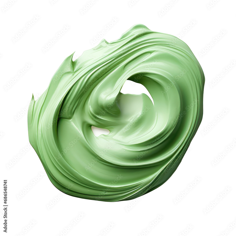 green cream smudge smear isolated on transparent background ...