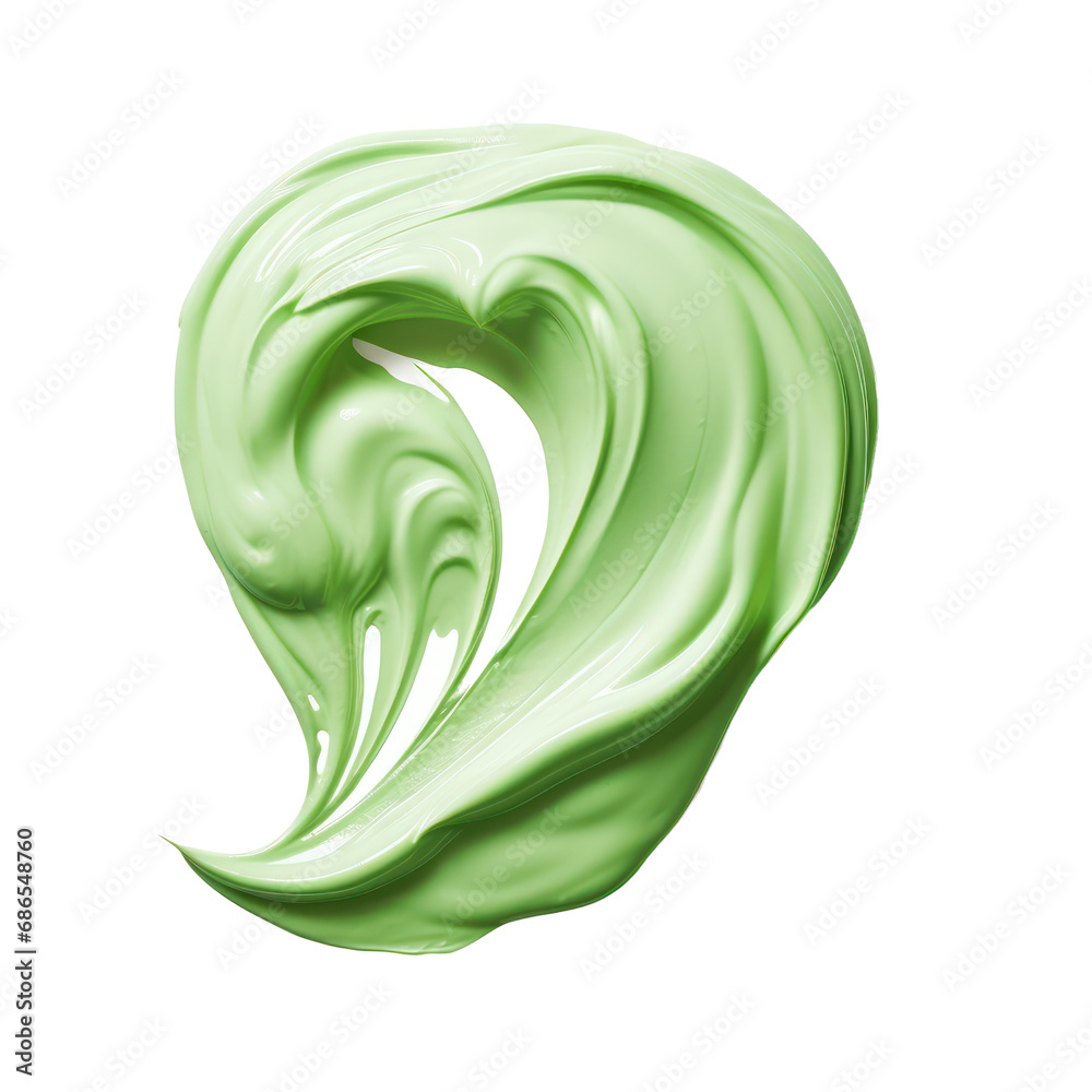 green cream smudge smear isolated on transparent background ...
