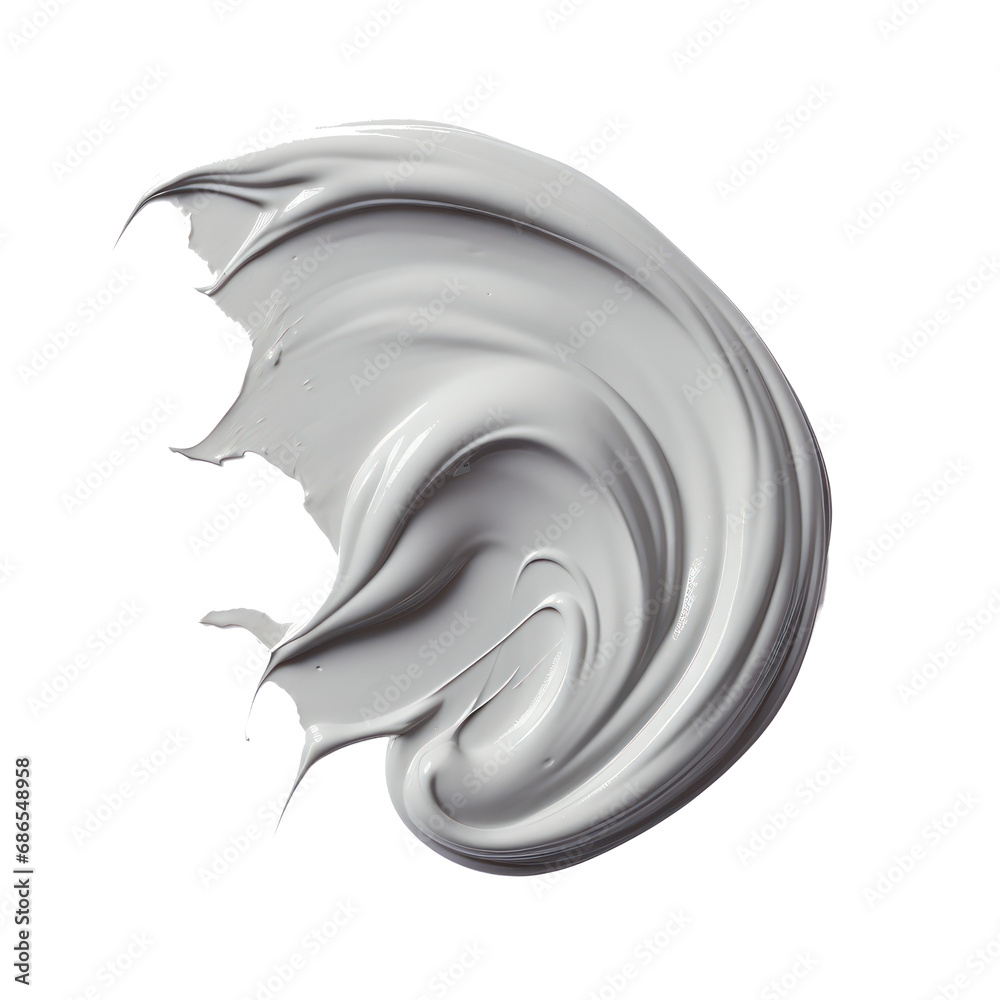 grey,gray smudge smear cream isolated on transparent background ...