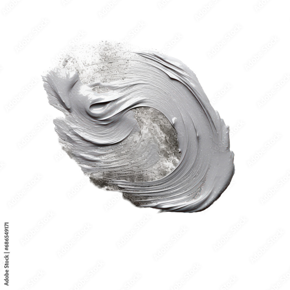 grey,gray smudge smear cream isolated on transparent background ...