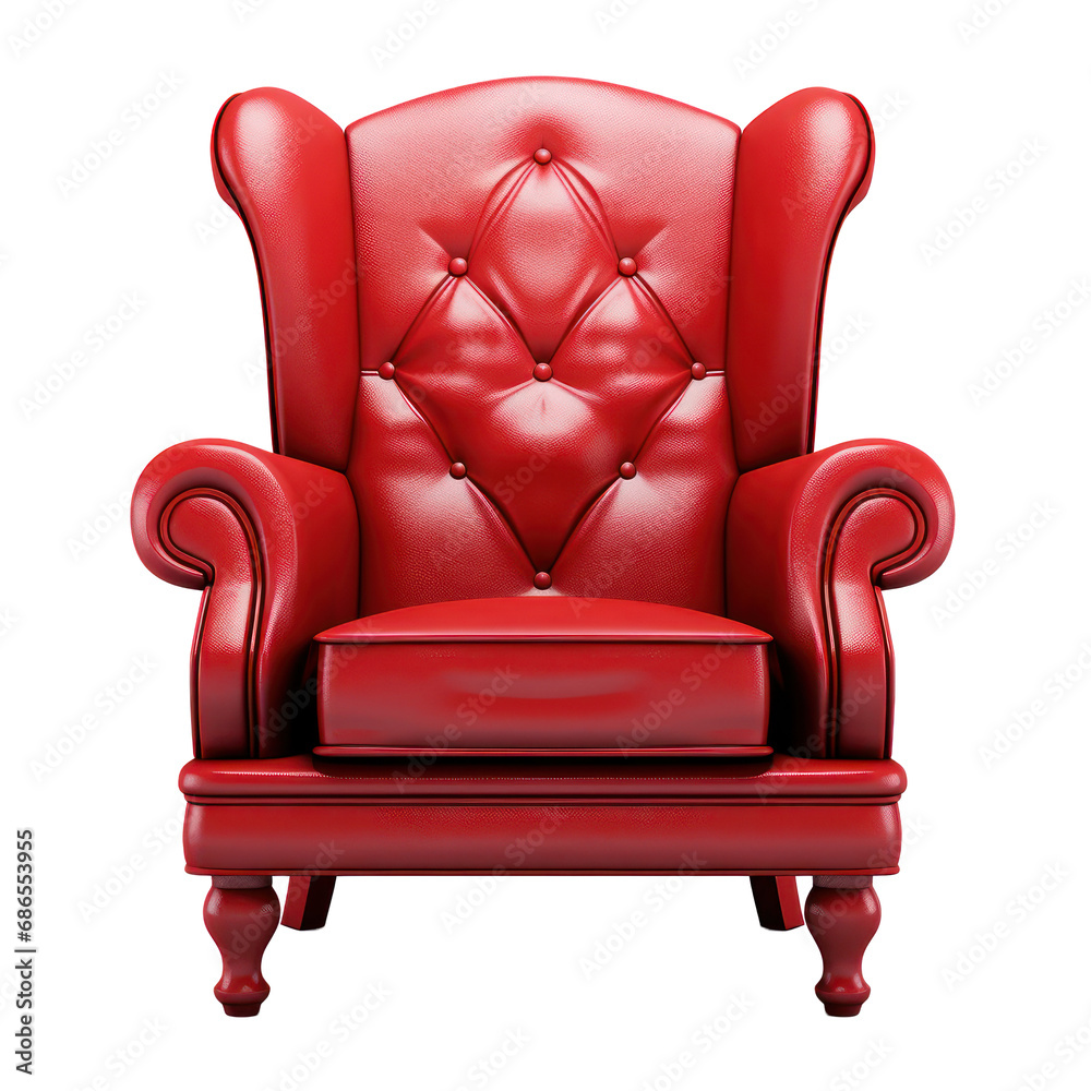 red sofa chair isolated on transparent background,transparency Stock ...