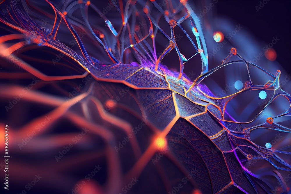 Neural connections forming in the brain, concept of psychology ...
