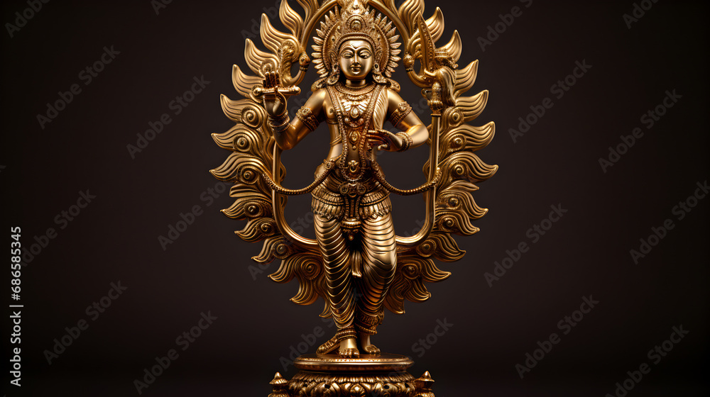 Hindu god brass Statue in various poses, generative AI Stock Photo ...
