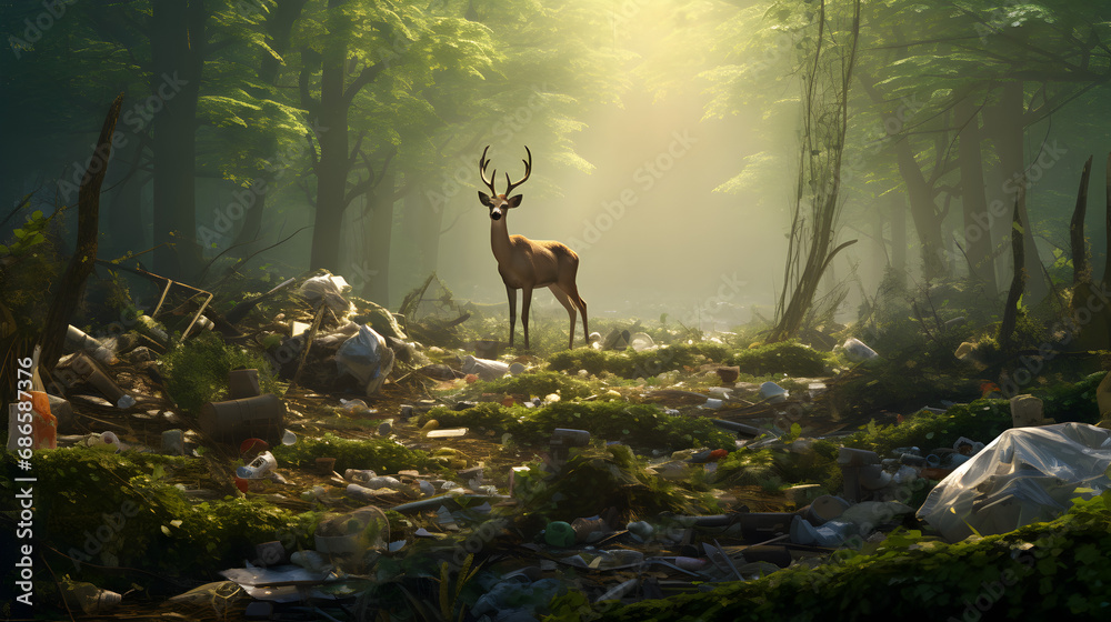 A peaceful forest tarnished by illegal dumping of hazardous waste ...