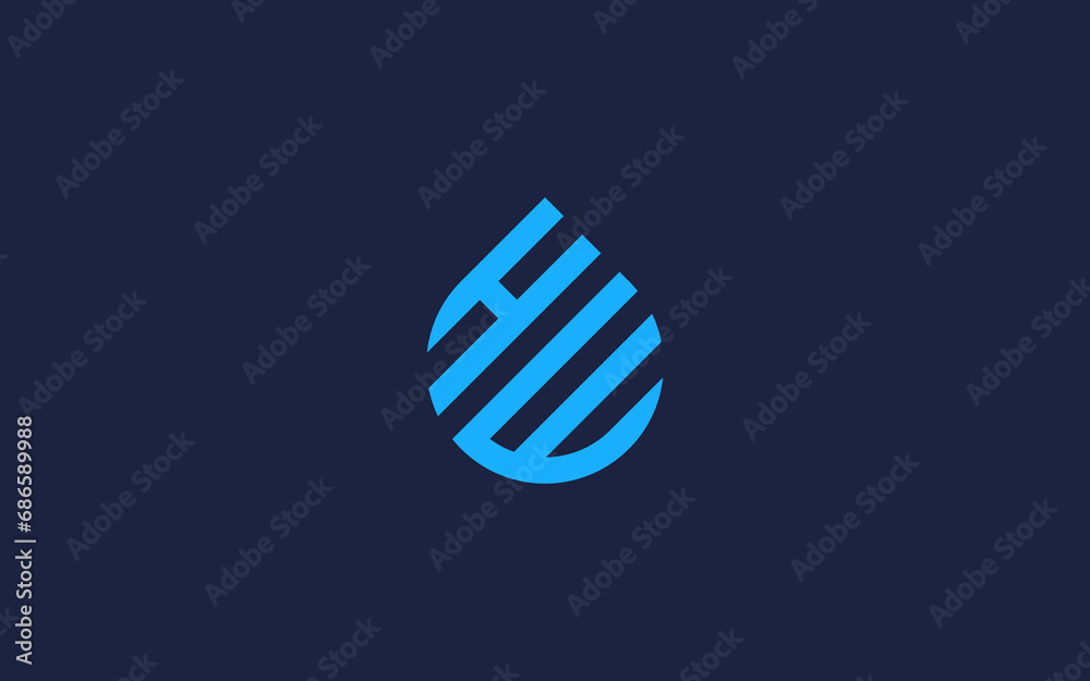 letter hw with drops logo icon design Vector design template ...