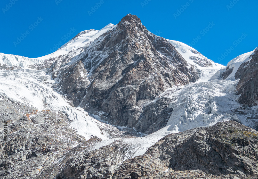 Monte Rosa (Italy) - A mountains view in Val d'Ayas with Monte Rosa ...