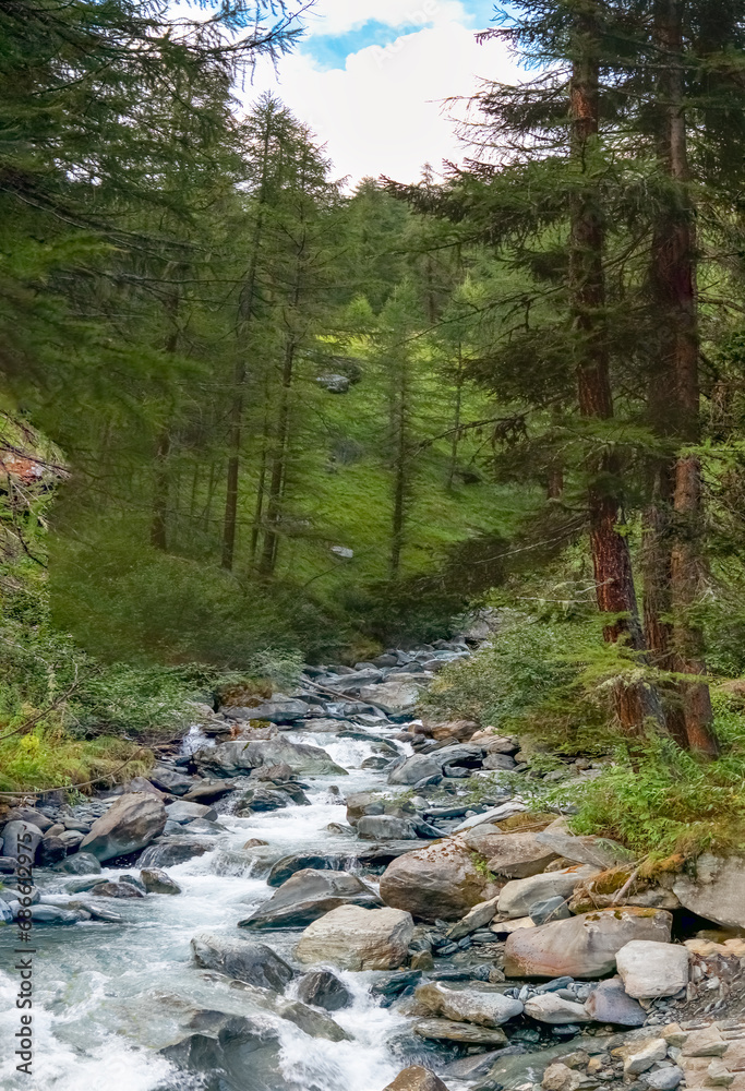 Monte Rosa (Italy) - A mountains view in Val d'Ayas with Monte Rosa ...
