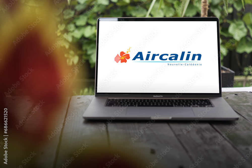 Aircalin logo (Société Aircalin, Air Calédonie International), flag ...
