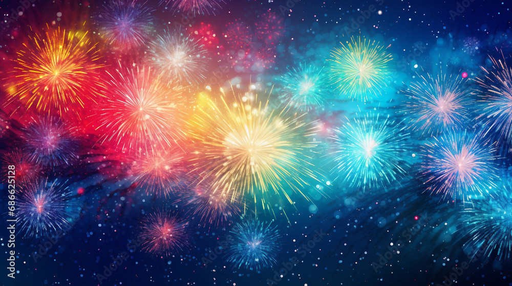 Firework Bokeh, Bokeh Festivity, Glittering Fireworks, Bokeh ...