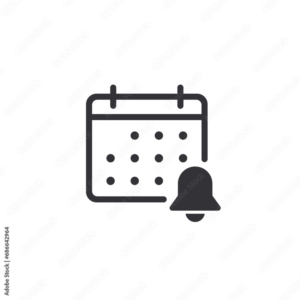 Vetor de Calendar vector icon. Calendar symbol. Time management ...