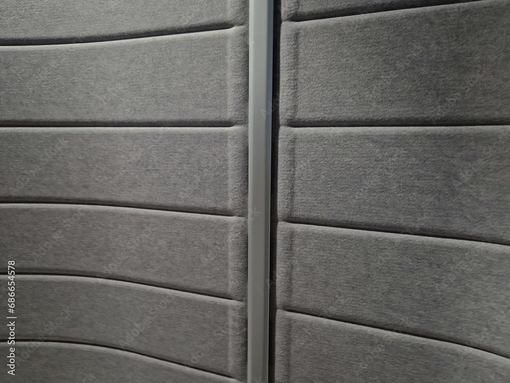 partition between the desks of an open office workplace. soft porous ...