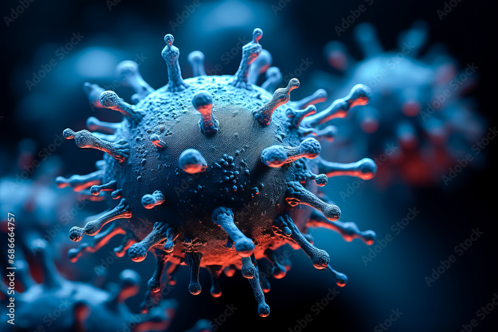 coronavirus, Covid-19, Sars-CoV-2 microscopic view of all major ...