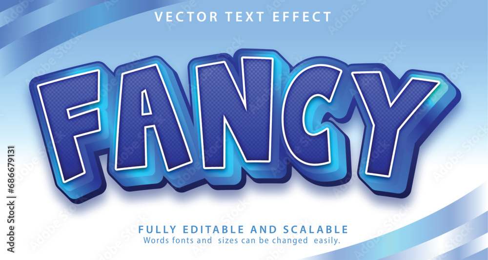 Free vector Fancy text effect editable elegant bold text style Stock ...