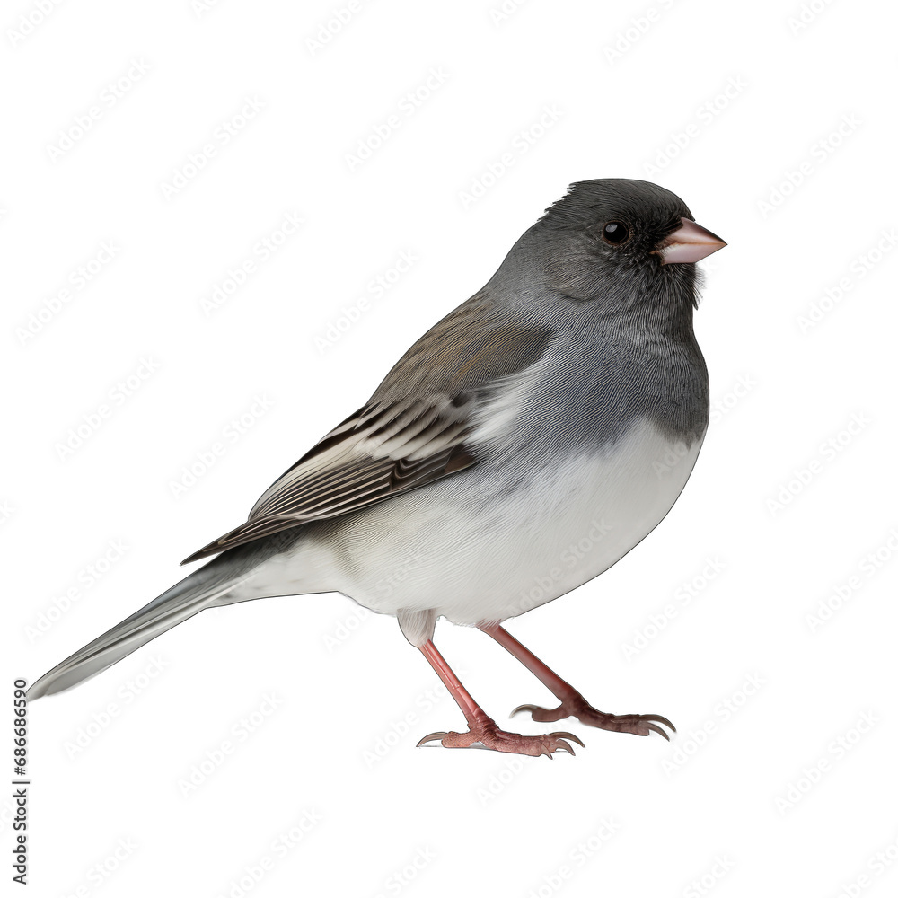 Dark-eyed Junco isolated on transparent background Stock Photo | Adobe ...