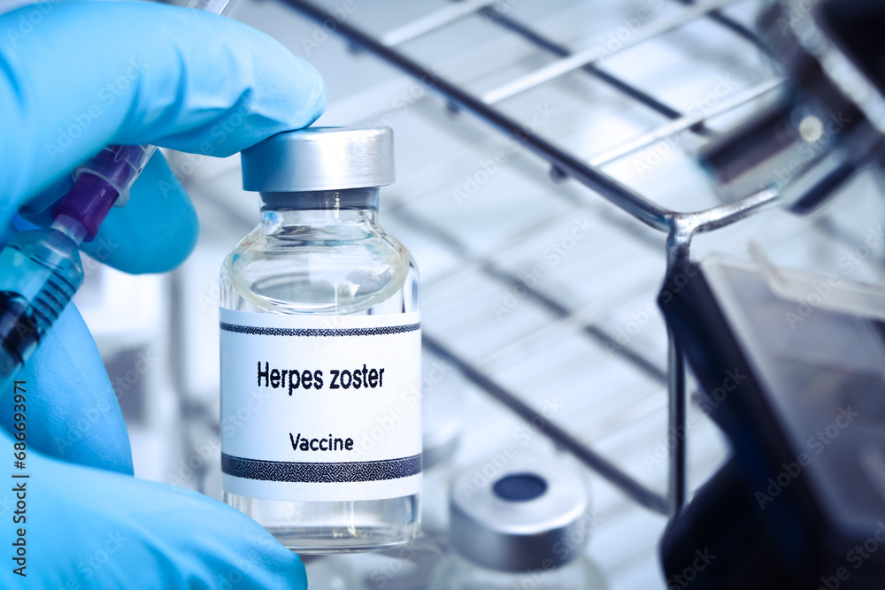 Herpes zoster vaccine in a vial, immunization and treatment of ...