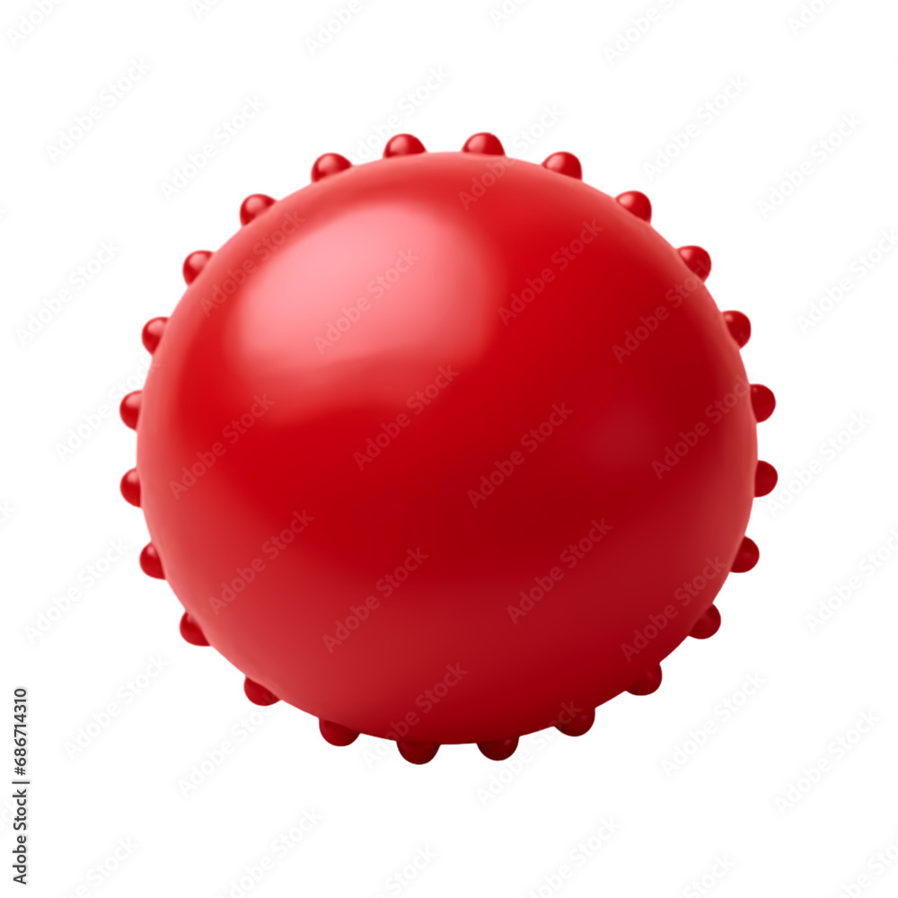 Dog red ball toy isolated on transparent background Stock Illustration ...