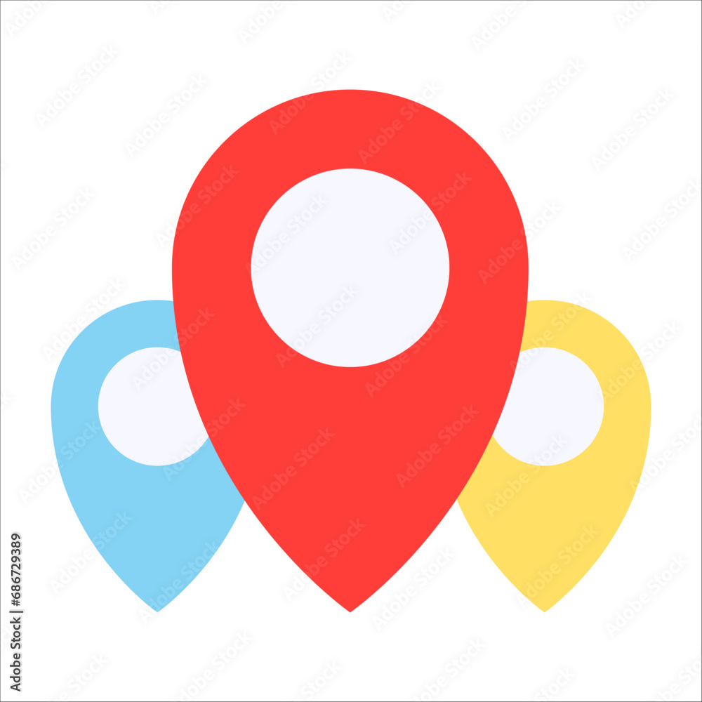 Pin icon. Location icon vector. destination icon. map pin, vector ...