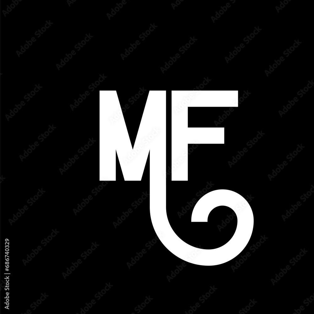 MF Letter Logo Design. Initial letters MF logo icon. Abstract letter MF ...