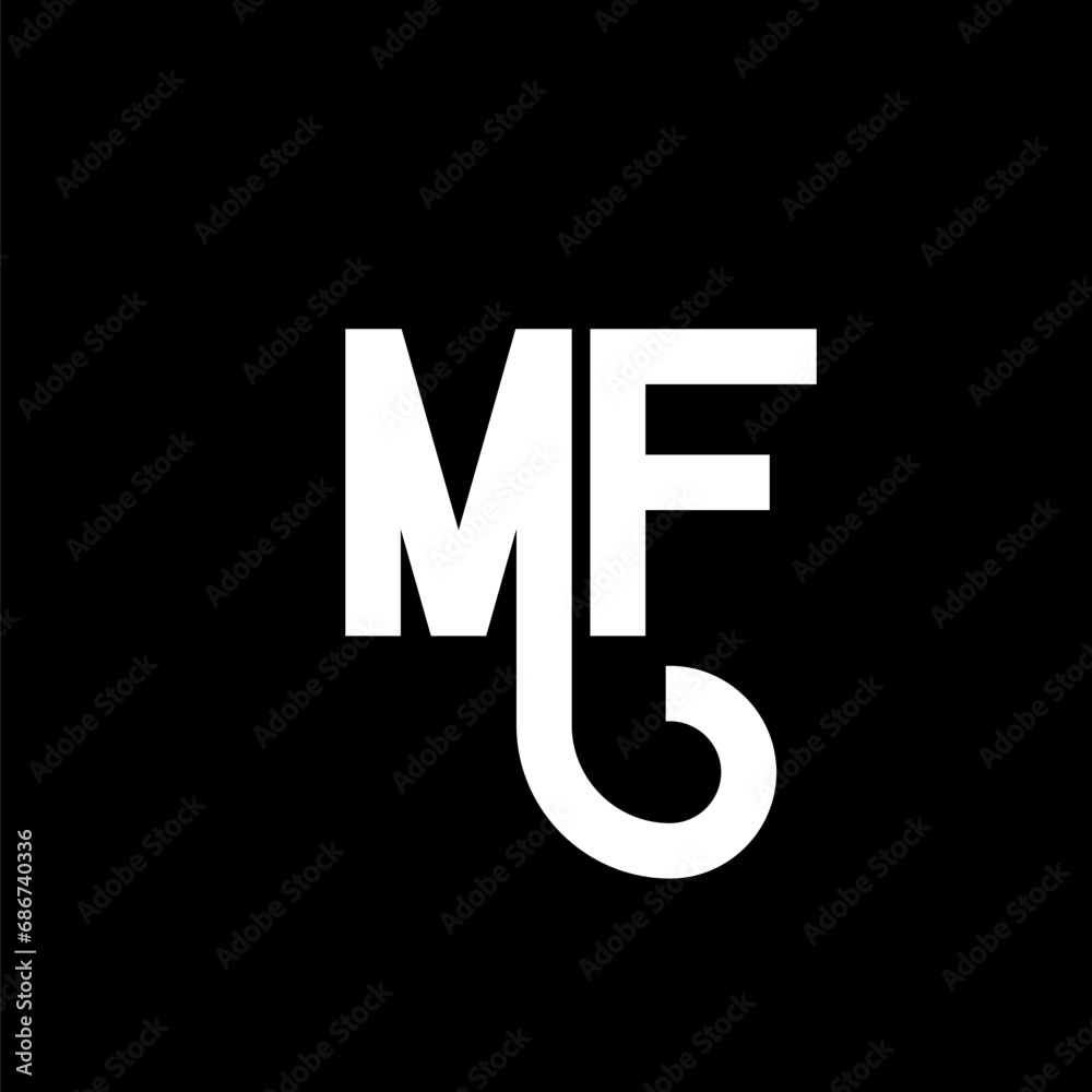 MF Letter Logo Design. Initial letters MF logo icon. Abstract letter MF ...